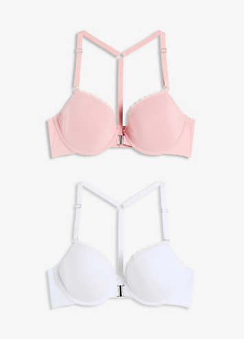 bonprix Pack of 2 Underwired Plunge Bras | Kaleidoscope