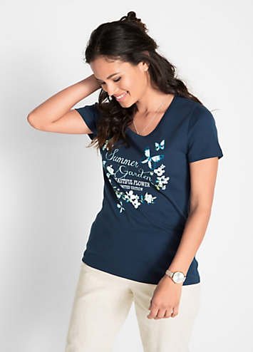 bonprix Summer Garden Print T-Shirt | Kaleidoscope