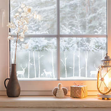 d-c-fix Birch Woods Christmas Static Cling Window Film 20cm x 1.5m Pack ...