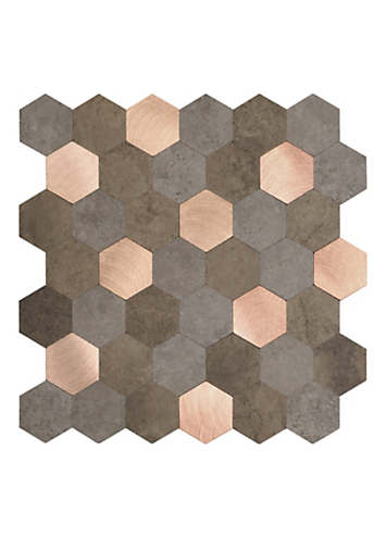 d-c-fix Metal And Stone Hexagons Self-Adhesive Premium Wall Tiles 29cm ...