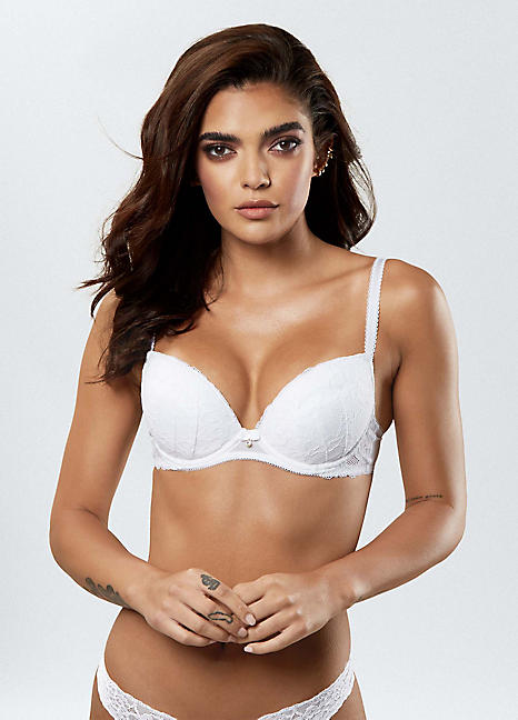 Ann Summers Sexy Lace Underwired Push Up Plunge Bra Kaleidoscope