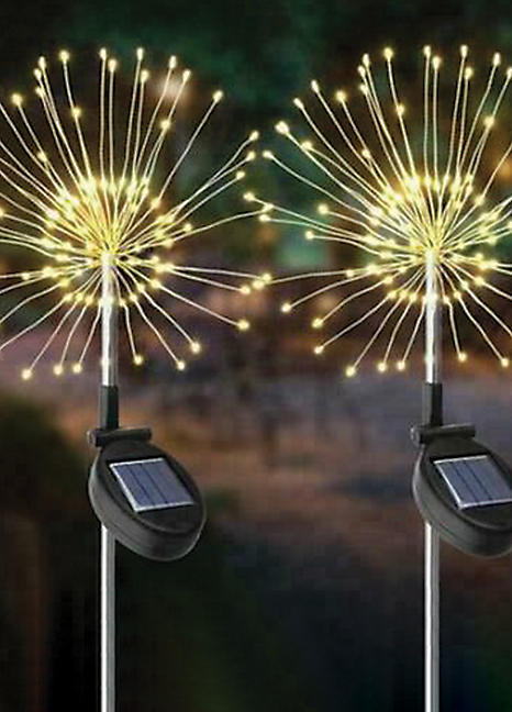 Pair of Solar Stake Starburst LED Lights by Kaleidoscope | Kaleidoscope