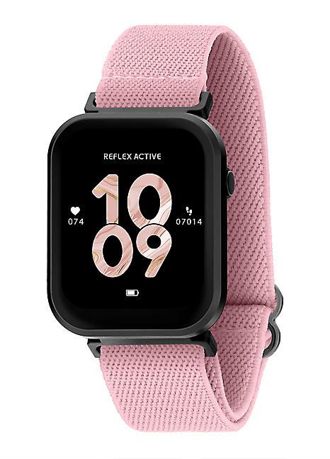 Reflex Active Series 37 Dusty Pink Strap Smart Calling Watch