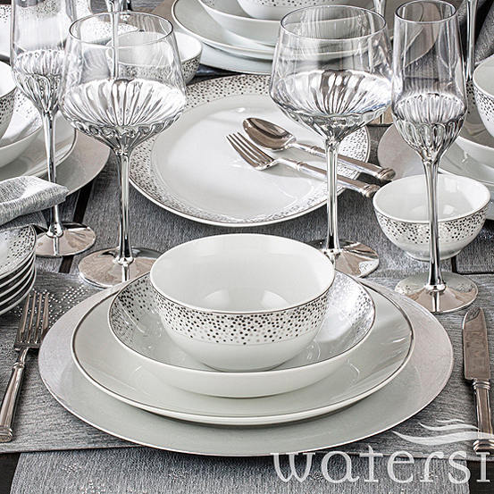 50 Piece Porcelain Dinner Set With Co Ordinating Textile Tableware ...