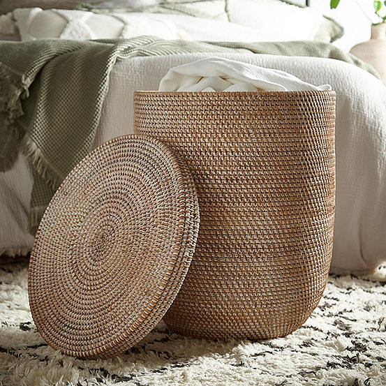 Abigail Ahern Juno Rattan Storage Table | Kaleidoscope
