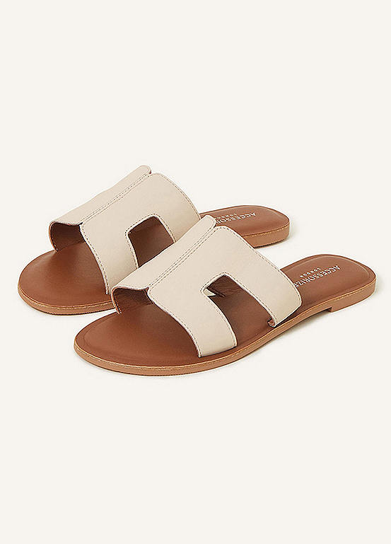 Accessorize Cut Out Leather Sliders | Kaleidoscope
