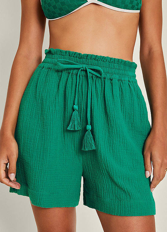 Accessorize High Waist Crinkle Shorts | Kaleidoscope