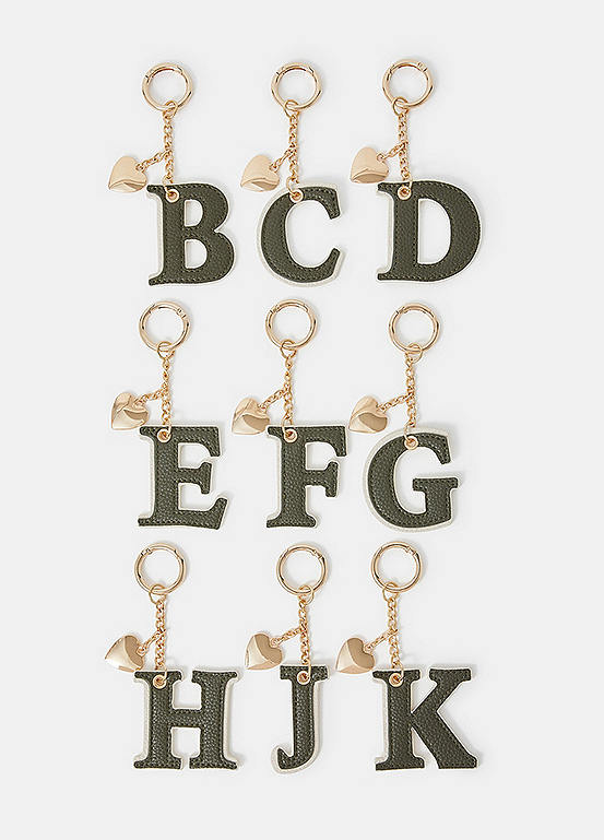 Accessorize Initial Heart Bag Charm | Kaleidoscope