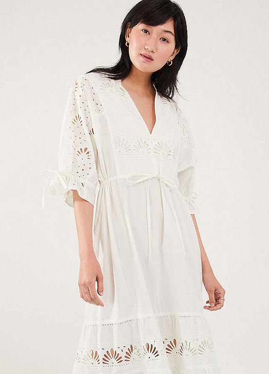 Accessorize Mixed Shell Broderie Dress | Kaleidoscope