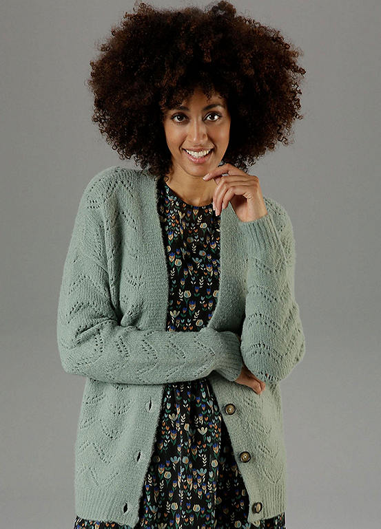 Aniston Ajour Cardigan | Kaleidoscope