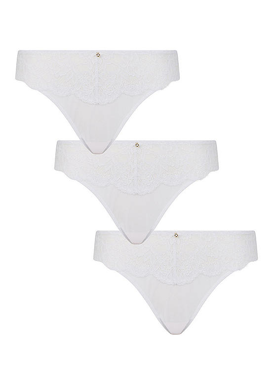 Ann Summers Pack of 3 Sexy Lace Sustainable Thongs | Kaleidoscope