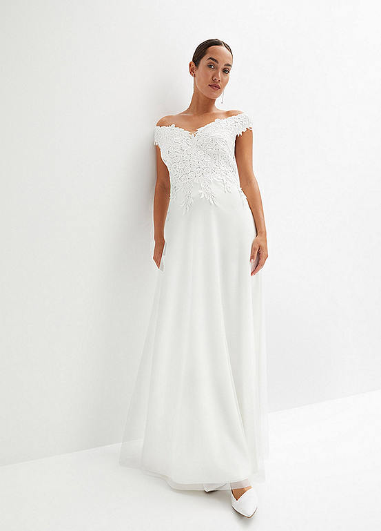 bonprix Bardot Wedding Dress | Kaleidoscope