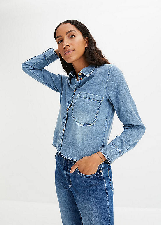 bonprix Boxy Denim Blouse | Kaleidoscope