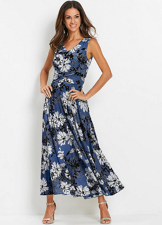 bonprix Pleated Maxi Dress | Kaleidoscope