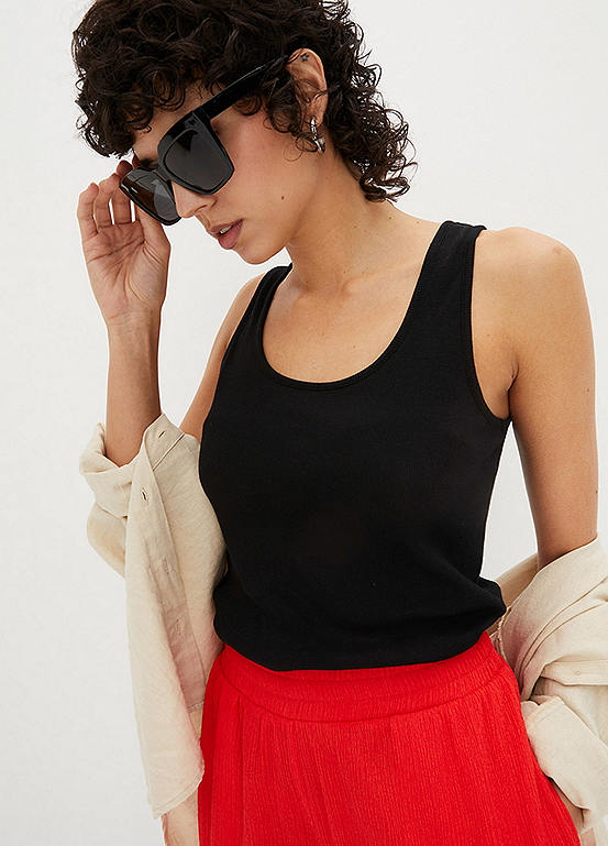 bonprix Ribbed Vest Top | Kaleidoscope