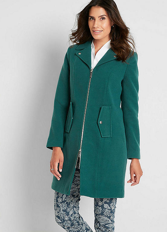 Bonprix Zip Fastening Coat Kaleidoscope