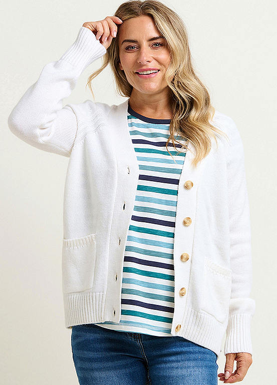 Brakeburn Chunky Cream Cardigan | Kaleidoscope