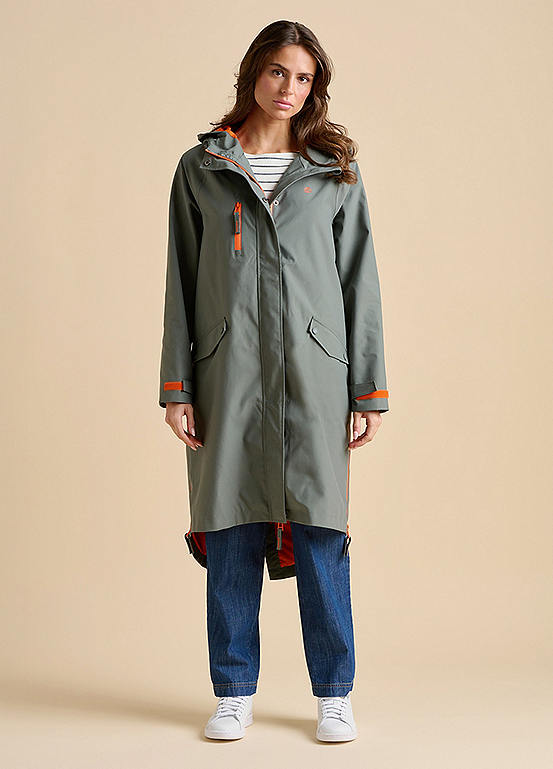 Brakeburn Orange Pop Waterproof Coat | Kaleidoscope