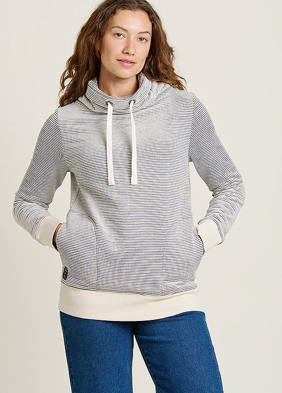 Brakeburn Stripe Cowl Neck Sweatshirt | Kaleidoscope