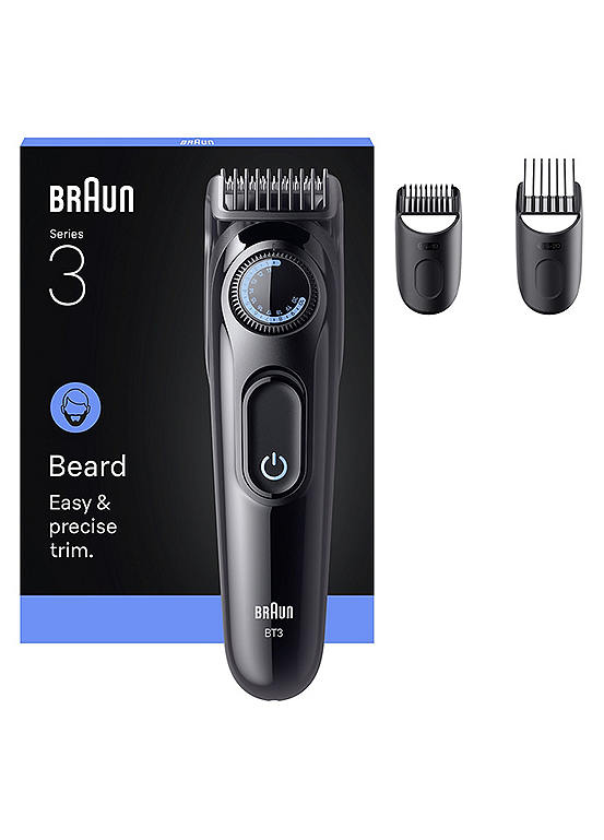 Braun Beard Trimmer Series 3 - +3 Styling Tools, 40 Lengths, Sharp ...