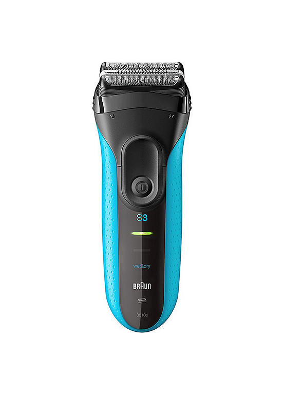 Braun Series 3 ProSkin 3010s Rechargeable Electric Shaver - Black/Blue | Kaleidoscope