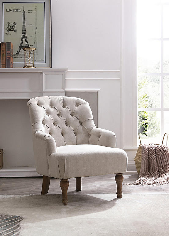 Cairo Cream Linen Occasional Chair | Kaleidoscope