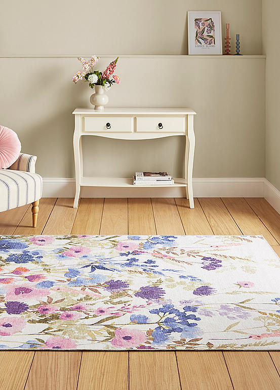 Catherine Lansfield Country Floral Rug | Kaleidoscope