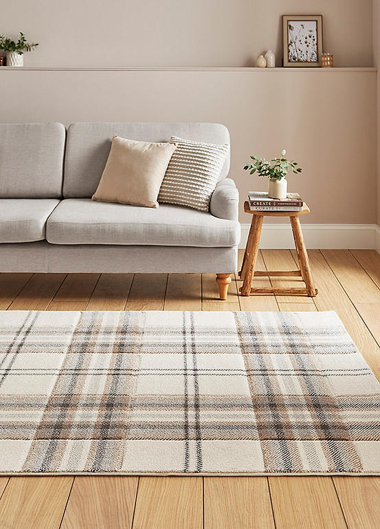 Catherine Lansfield Kelso Check Rug | Kaleidoscope