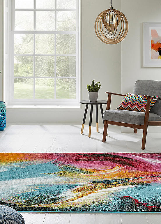 Concept Looms Art Abstract Rug | Kaleidoscope