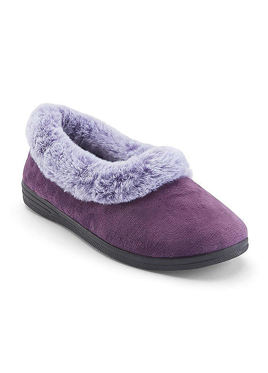Cotton Traders Amethyst Classic Slippers | Kaleidoscope