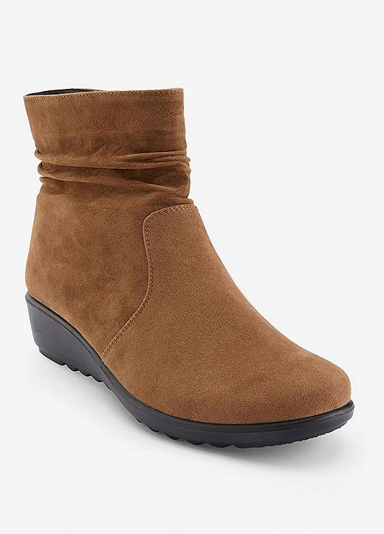 Cotton Traders Core Comfort Dark Chestnut Flexisole Boots | Kaleidoscope