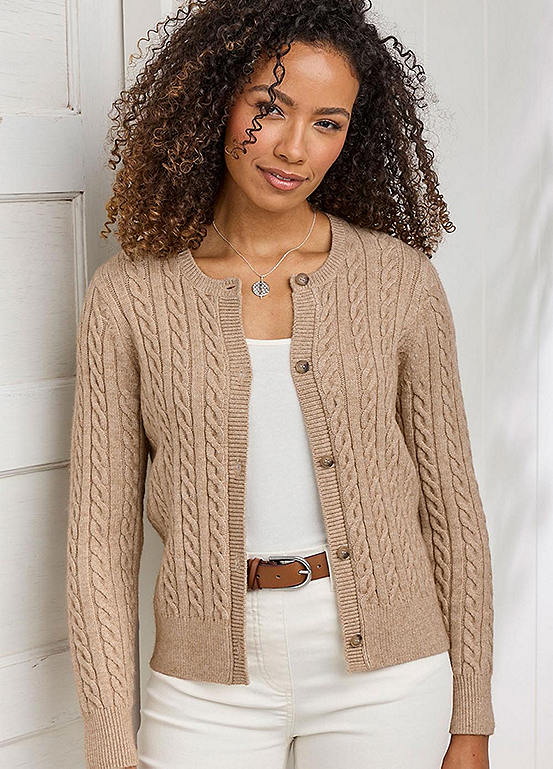 Cotton Traders Cutest Cable Cardigan | Kaleidoscope