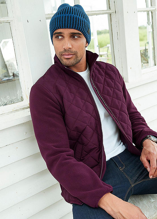 Cotton Traders Quilted Fleece Jacket | Kaleidoscope