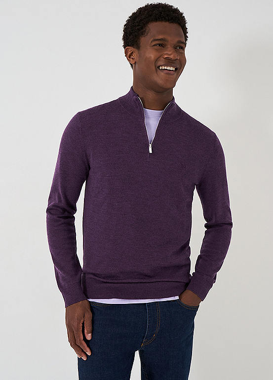 Crew Clothing Company Merino Half Zip | Kaleidoscope