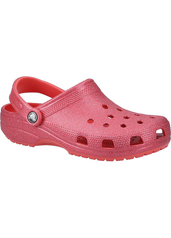 Crocs Classic Glitter Red Clogs | Kaleidoscope