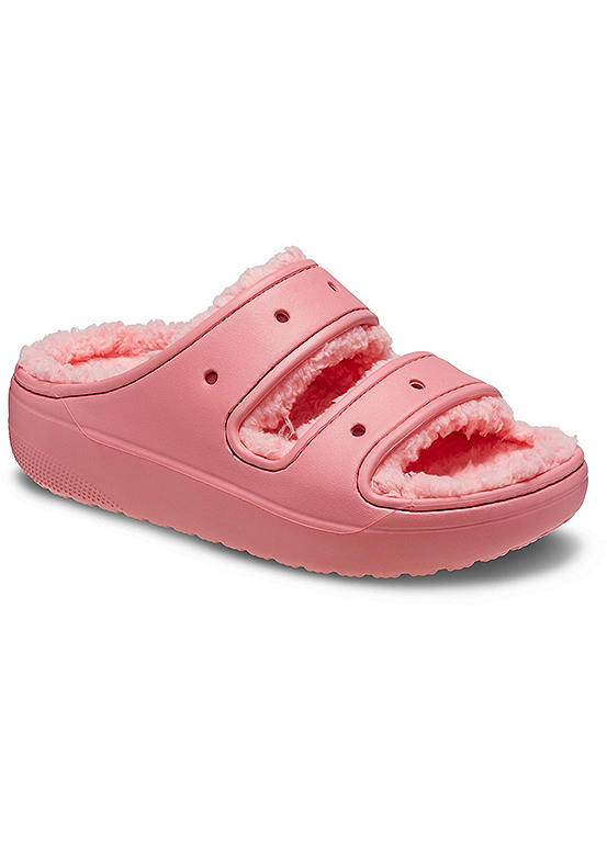 Crocs Red Classic Cozzzy Sandals | Kaleidoscope
