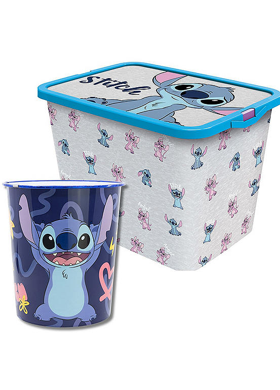 Disney Stitch 23L Storage Box And Waste Bin Set | Kaleidoscope