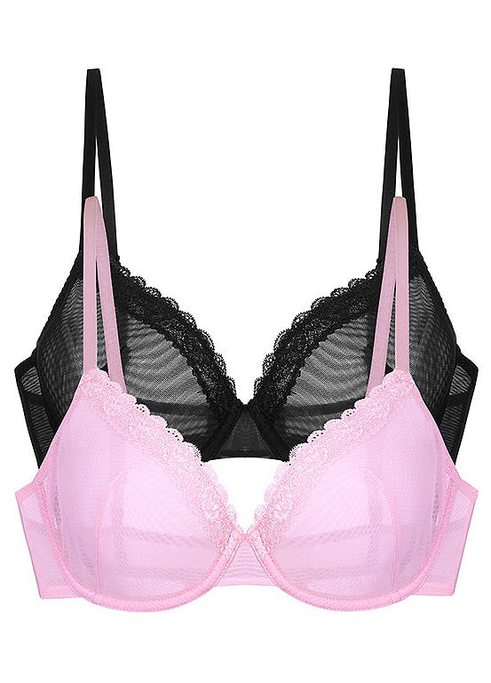 DORINA Pack 2 Misha Underwired Non Padded Bras | Kaleidoscope