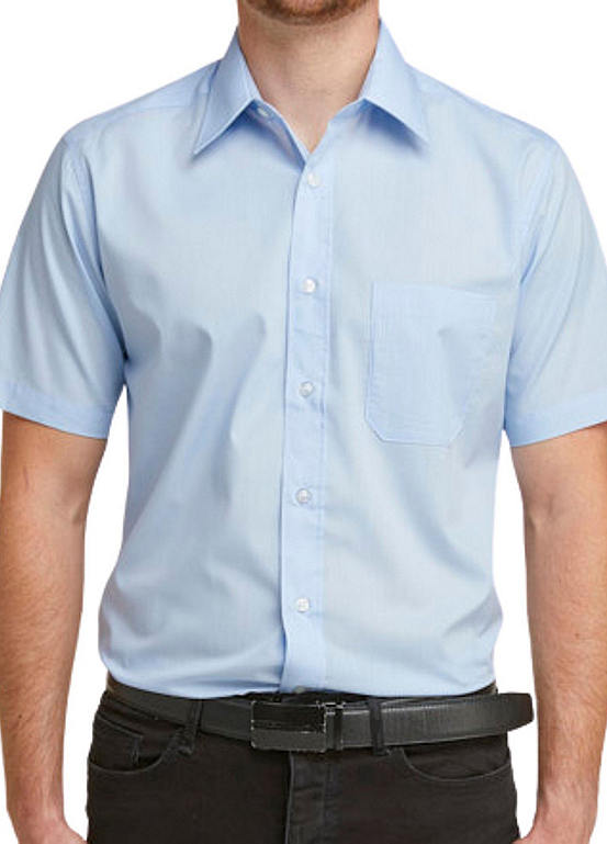 Double Two Glacier Classic Easy Care Short Sleeve Shirt Size | Kaleidoscope