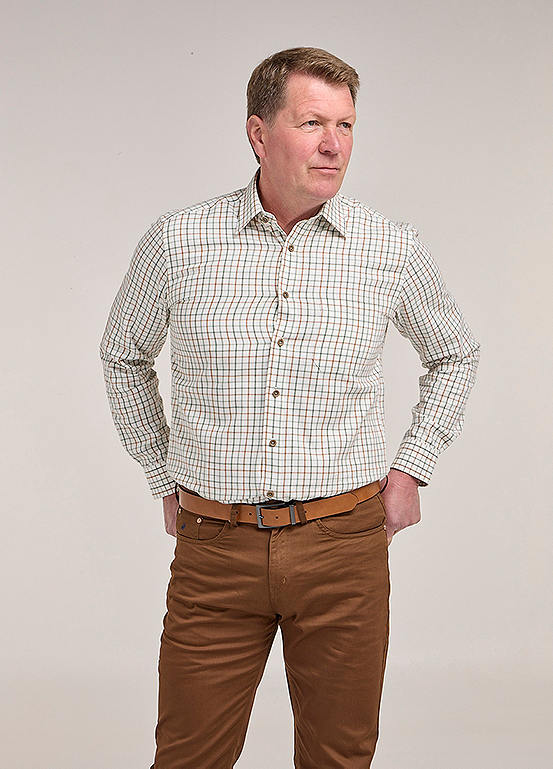 Double Two Hunter Green Tattersall Check Warm Handle Shirt | Kaleidoscope