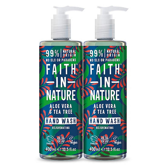 Faith In Nature Hand Wash Duo - Aloe Vera & Tea Tree | Kaleidoscope