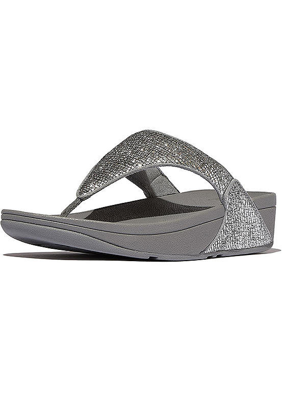 FitFlop Silver Lulu Toe-Post Sandals | Kaleidoscope