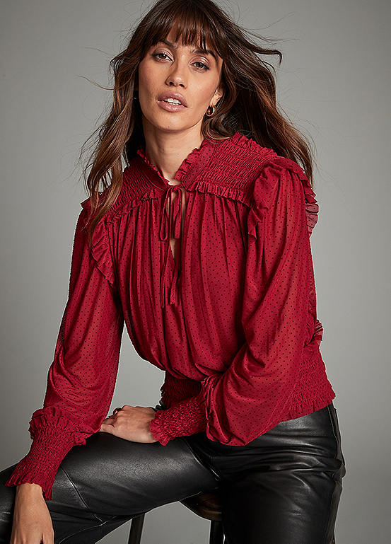 Freemans Berry Mesh Top | Kaleidoscope