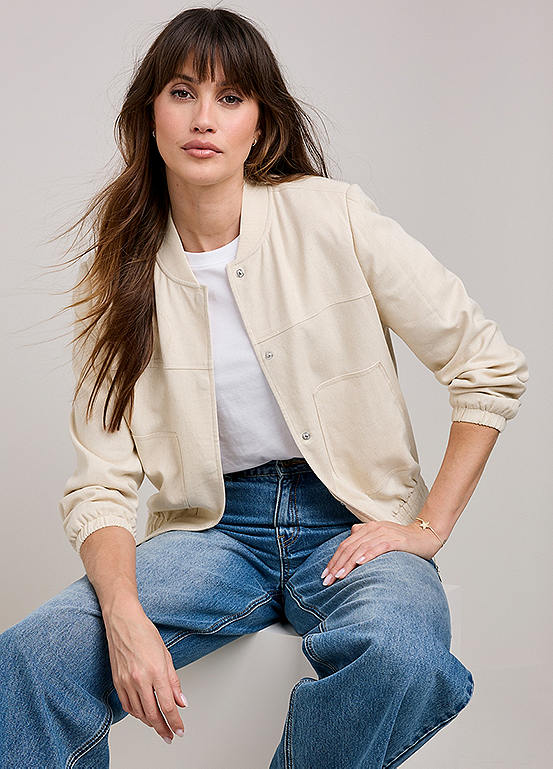 Freemans Linen Bomber Jacket | Kaleidoscope