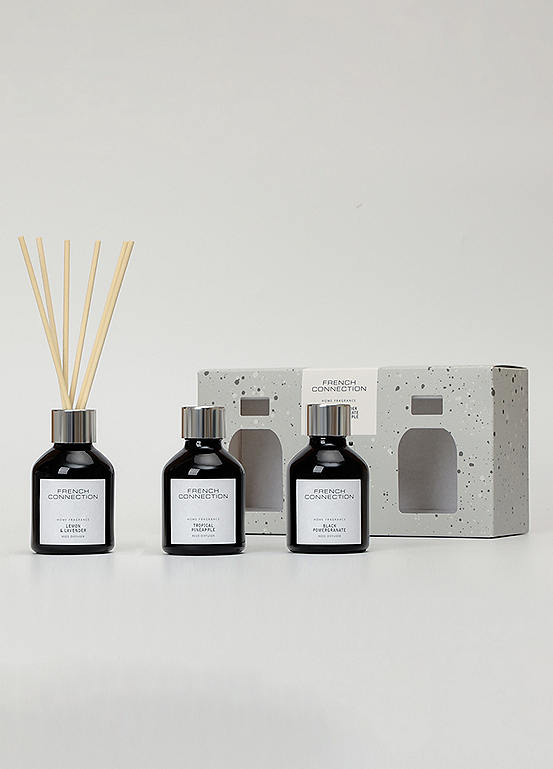 French Connection Black & White Collection 3 Piece Gift Set: Diffuser 3 ...