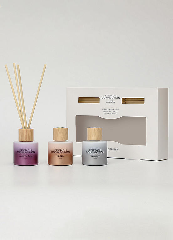French Connection Metallic Collection 3 Piece Gift Set: Diffuser 3 x ...