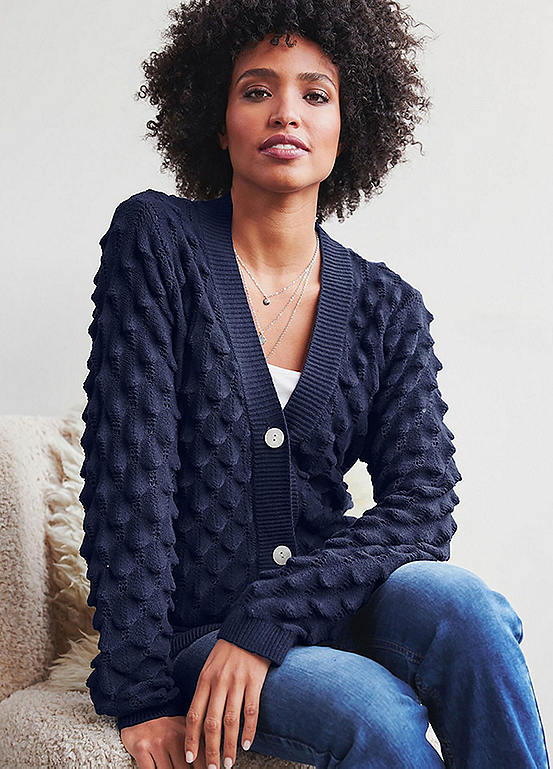Heine Ajour Knit Cardigan | Kaleidoscope