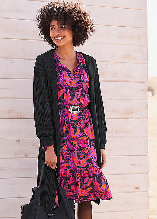 Heine Hooded Long Cardigan | Kaleidoscope