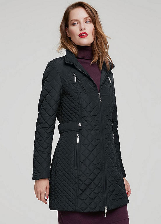 Heine Longline Quilted Jacket | Kaleidoscope