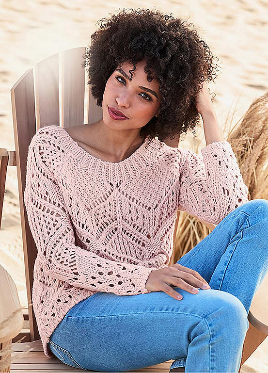 Heine Open Knit Jumper | Kaleidoscope